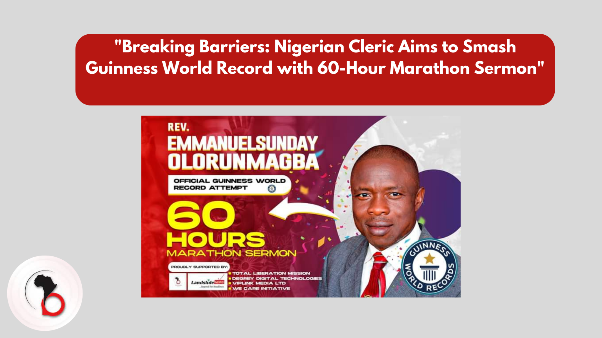 Breaking Barriers: Nigerian Cleric Aims to Smash Guinness World Record ...